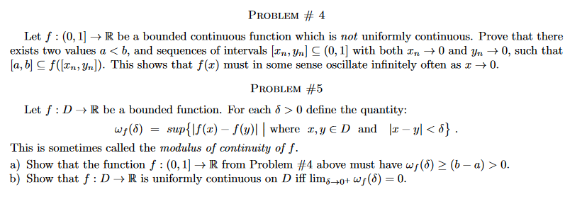 Solved Problem 4 Let F 0 1] → R Be A Bounded Continuous