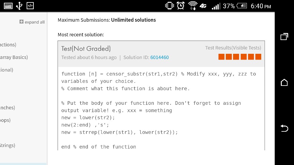 Solved " 田 Recent best solution L strfind and strrep (or | Chegg.com