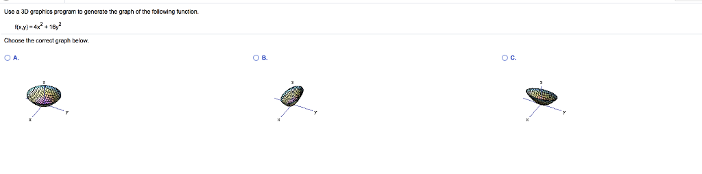 Solved Use A 3d Graphics Program To Generate The Graph Of