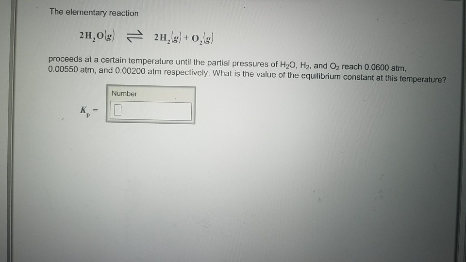Solved The elementary reaction proceeds at a certain | Chegg.com