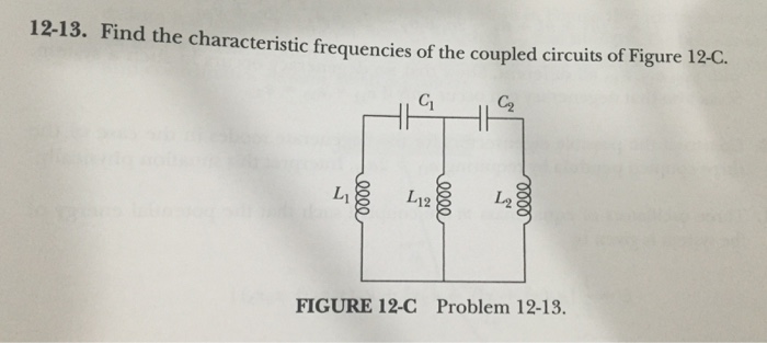 Solved Find. the characteristic frequencies of the coupled | Chegg.com
