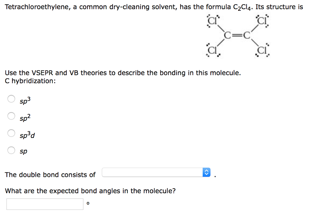Solved Tetrachloroethylene, a common dry-cleaning solvent, | Chegg.com