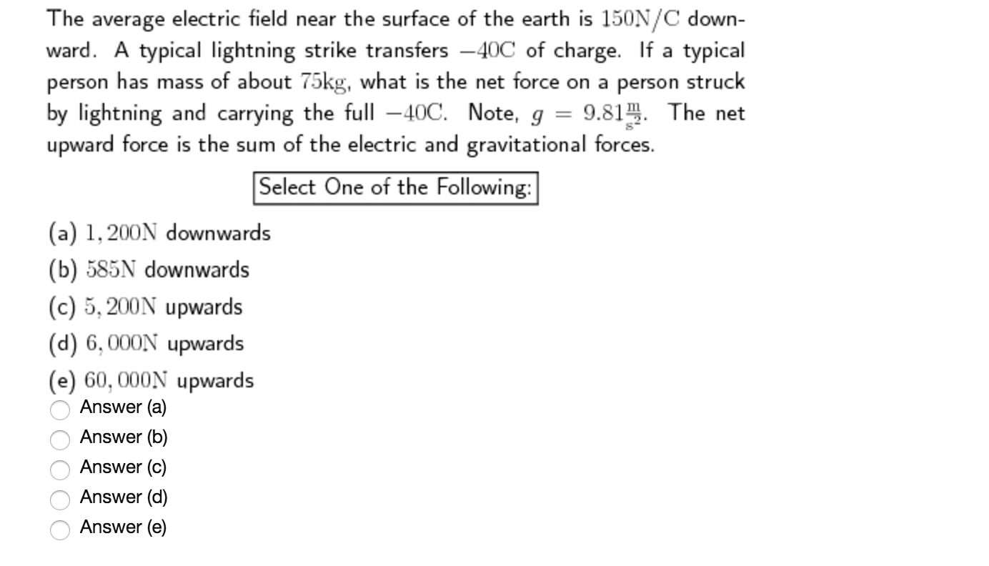 Solved The average electric field near the surface of the | Chegg.com