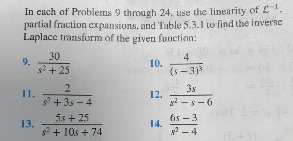 Solved In each of Problems 9 through 24, use the linearity | Chegg.com