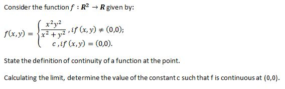 Solved Consider the function f: R^ 2 right arrow R given by: | Chegg.com