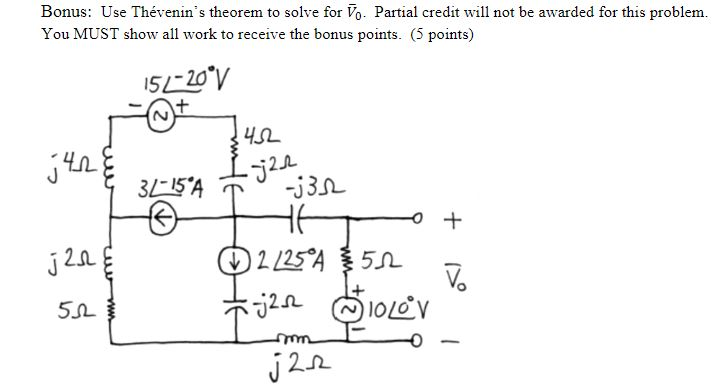 Solved Bonus: Use Thévenin's theorem to solve for Vo. | Chegg.com