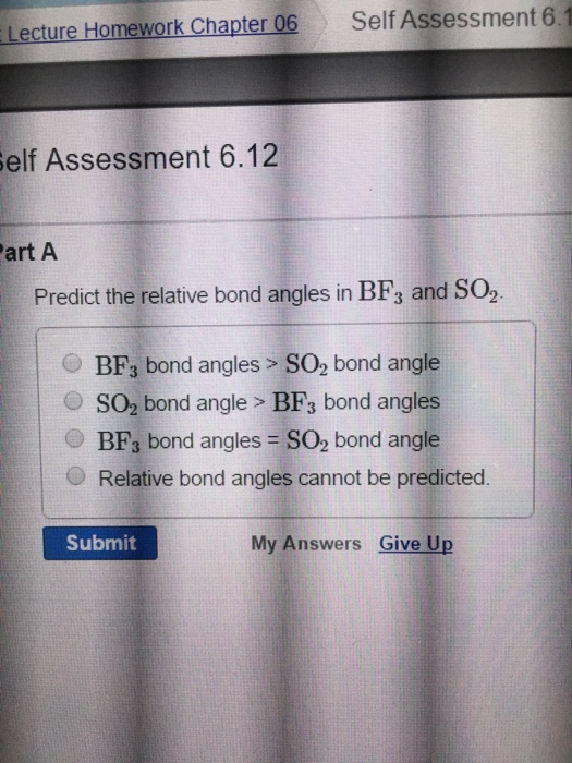 Solved Predict the relative bond angles in BF_3 and SO_2 | Chegg.com