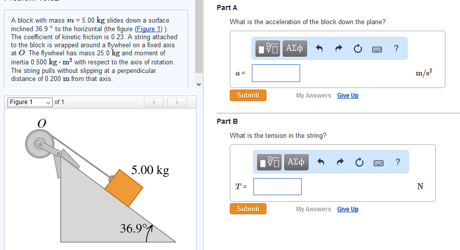 Solved A block with mass m = 5.00 kg slides down a surface | Chegg.com