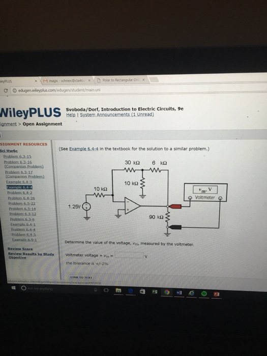 Solved Determine the value of the voltage, v_m, measured | Chegg.com