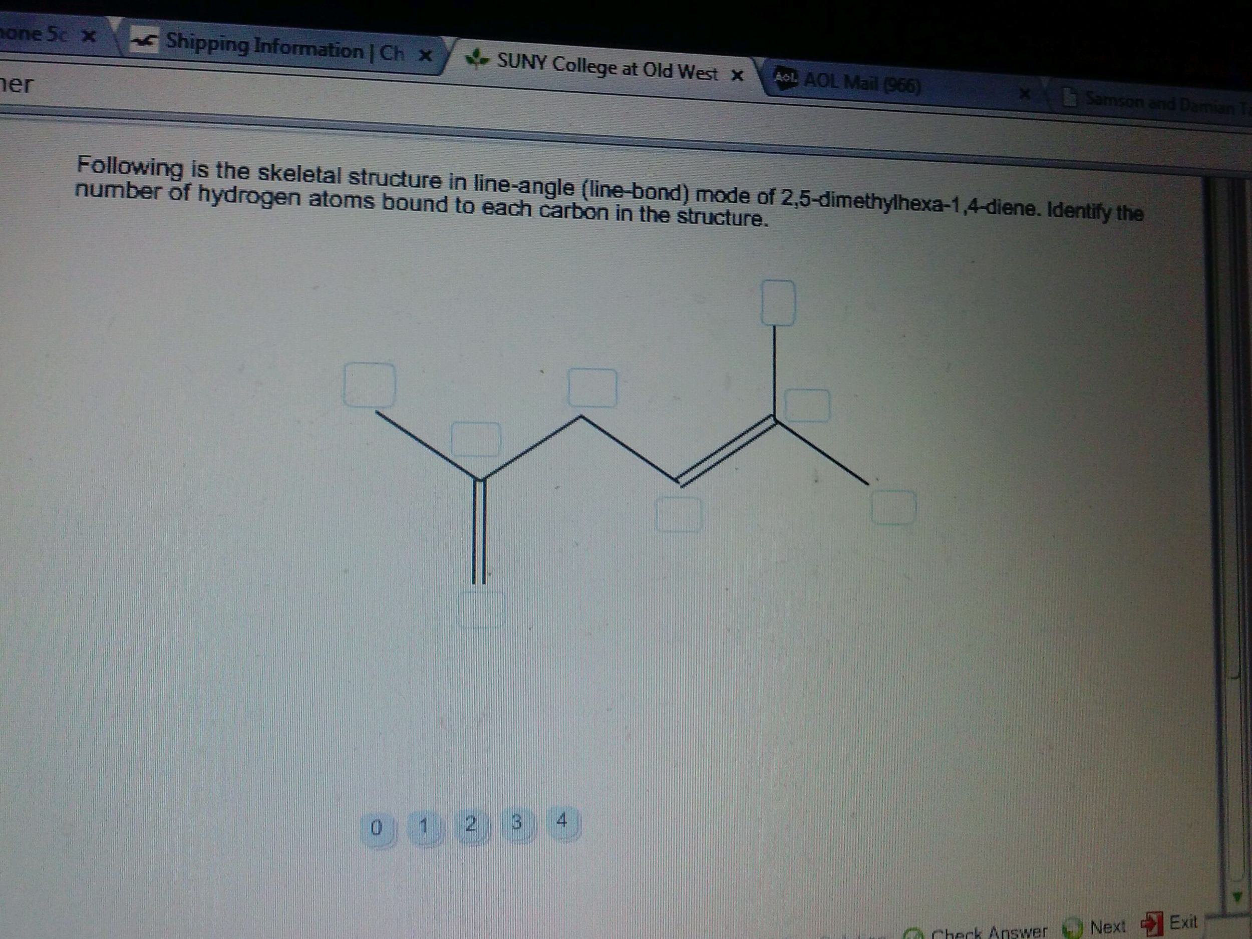 Solved Following is the skeletal structure in line-angle | Chegg.com