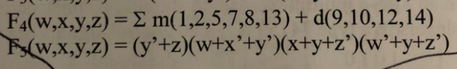 Solved FdW,x,y,z) = ? md 1,2,5,7,8, 13) + d(9,10, 12, 14) | Chegg.com
