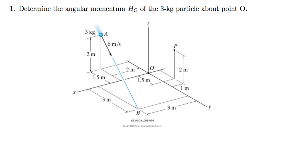 Solved 1 Determine The Angular Momentum Ho Of The 3 Kg