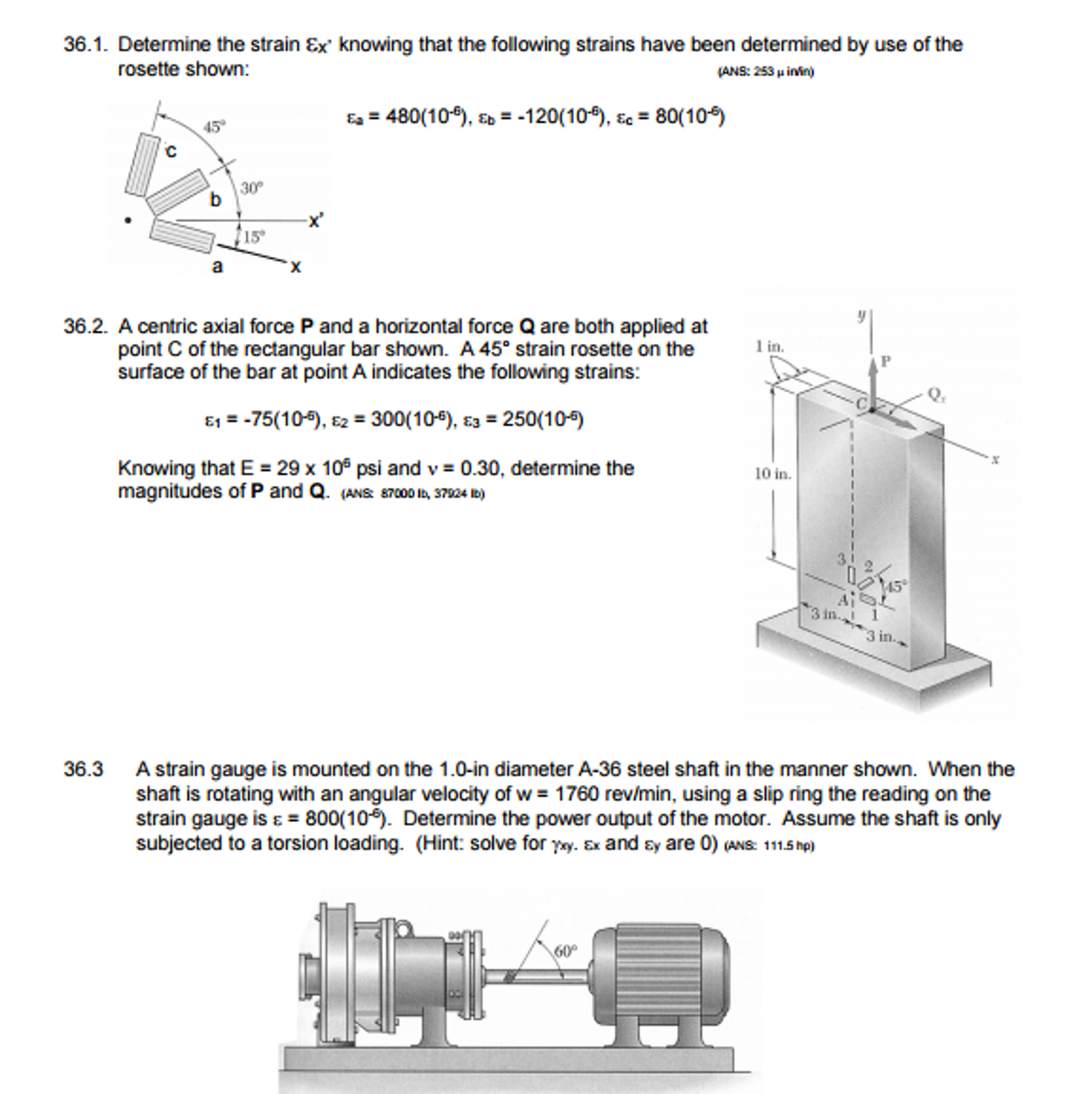Solved Determine the strain epsilon_x' knowing that the | Chegg.com