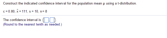 Solved Construct the indicated confidence interval for the | Chegg.com