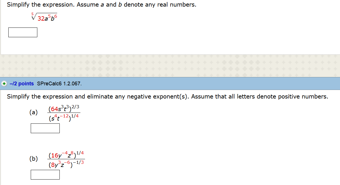Solved Simplify the expression. Assume a and b denote any | Chegg.com