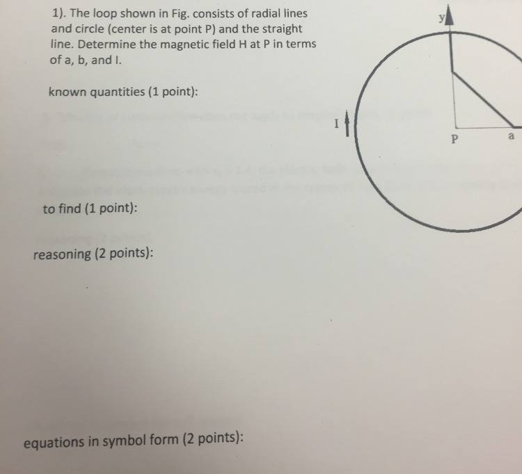 Solved The loop shown in Fig. consists of radial lines and | Chegg.com