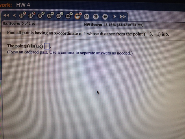Solved Find all points having an x-coordinate of 1 whose | Chegg.com