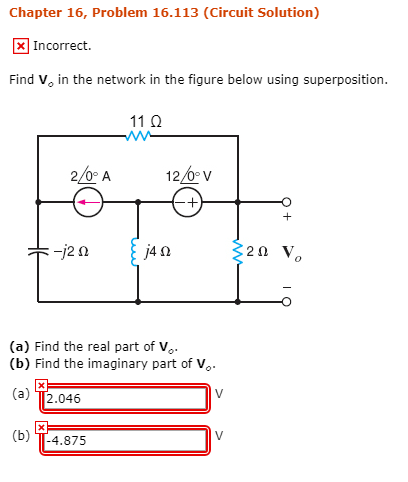 Solved Find V_o in the network in the figure below using | Chegg.com