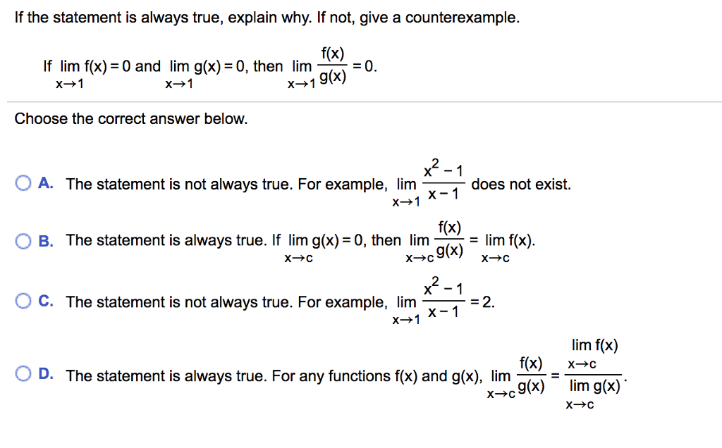 Solved If the statement is always true, explain why. If not, | Chegg.com