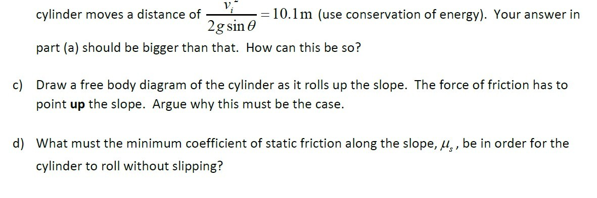 Solved Consider a uniform cylinder of mass M and radius of r | Chegg.com
