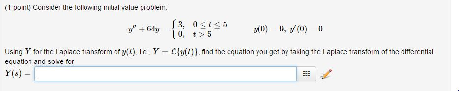 Solved Consider the following initial value problem: y" | Chegg.com