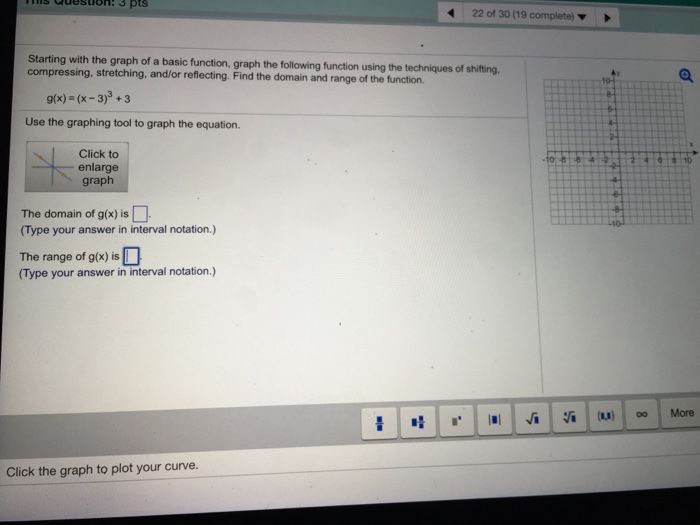 Solved Starting with the graph of a basic function, graph | Chegg.com