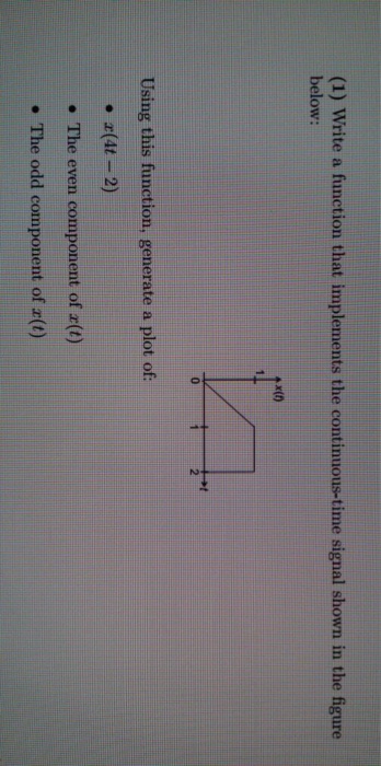 Solved Write a function that implements the continuous-time | Chegg.com