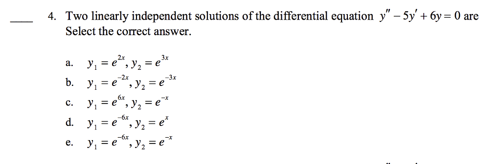 Solved Two linearly independent solutions of the | Chegg.com