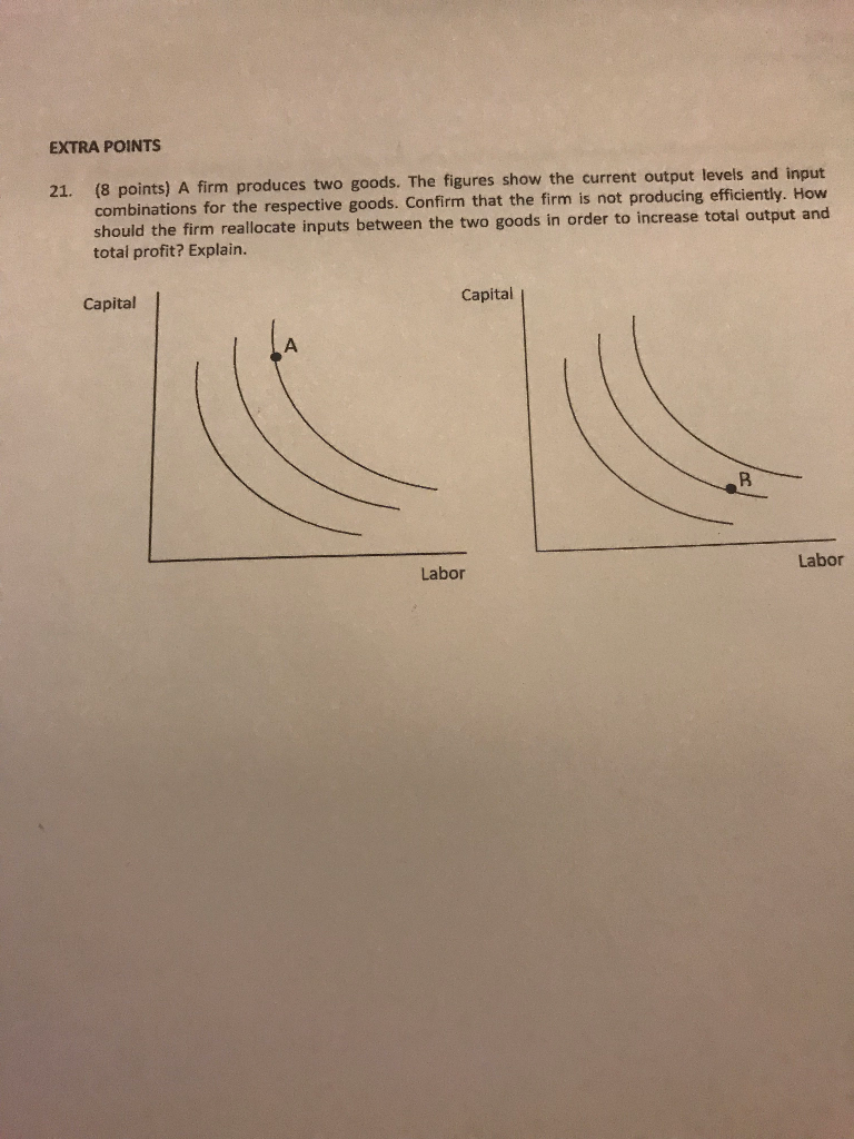 Solved EXTRA POINTS (8 points) A firm produces two goods. | Chegg.com