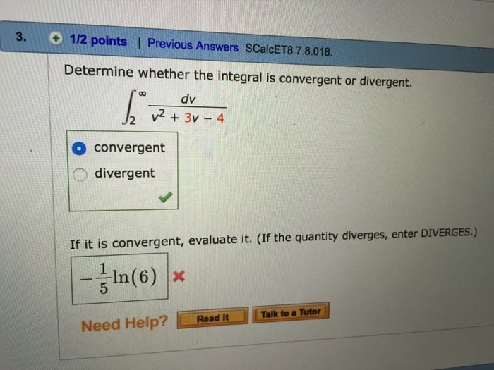 Solved Determine whether the integral is convergent or | Chegg.com Solved Determine whether the integral is convergent or | Chegg.com