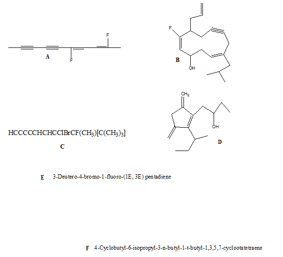 Solved HCCCCCHCHCC1BrCF(CH3)[C(CH3)3] | Chegg.com
