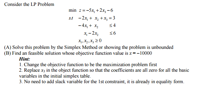 Linear Programming: Simplex Tableaus For Simplex | Chegg.com