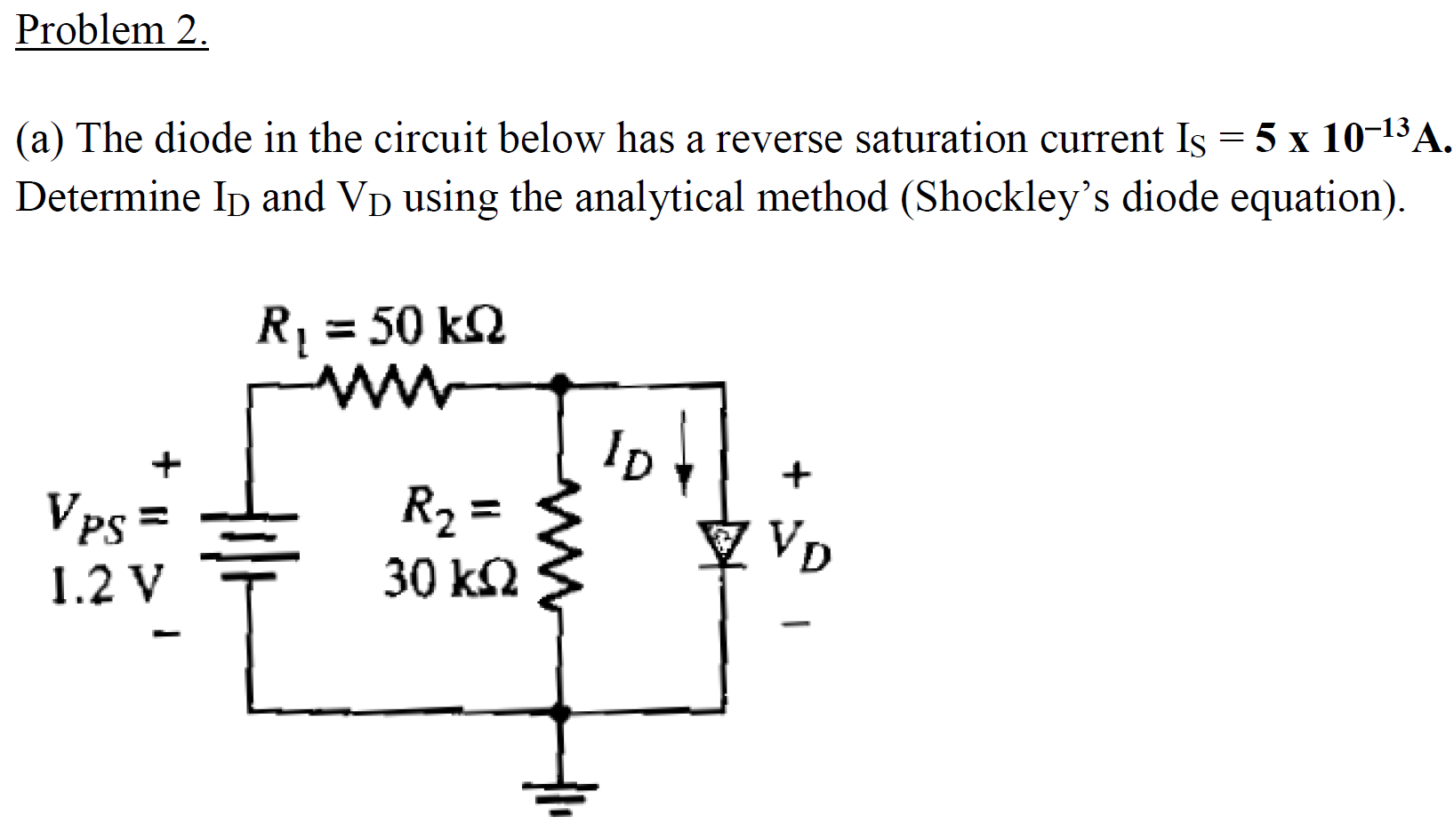 Solved The diode in the circuit below has a reverse | Chegg.com