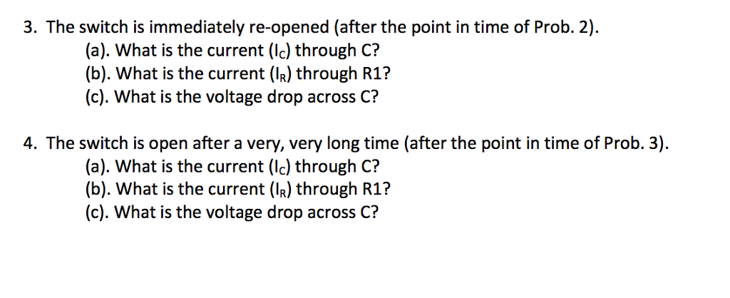 Solved Given the CR circuit below, answer the questions | Chegg.com