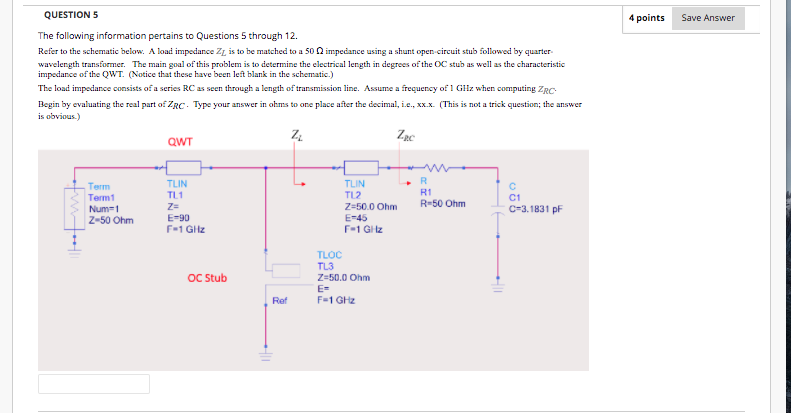Solved QUESTION 5 4 points Save Answer The following | Chegg.com