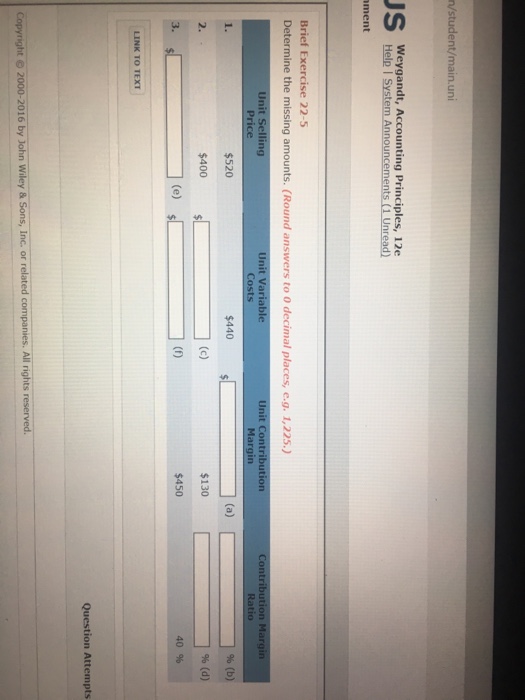 Solved Determine the missing amounts. (Round answers to 0 | Chegg.com