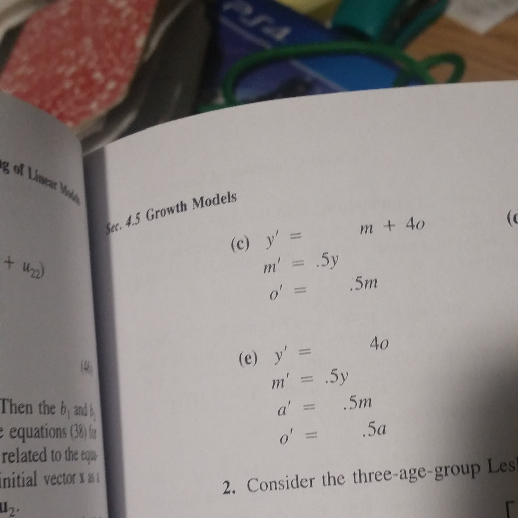 Linear Algebra: Find the long-term annual growth | Chegg.com