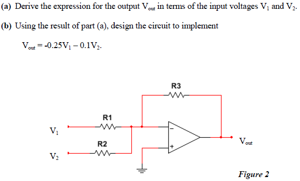 Solved (a) Derive the expression for the output Vout in | Chegg.com