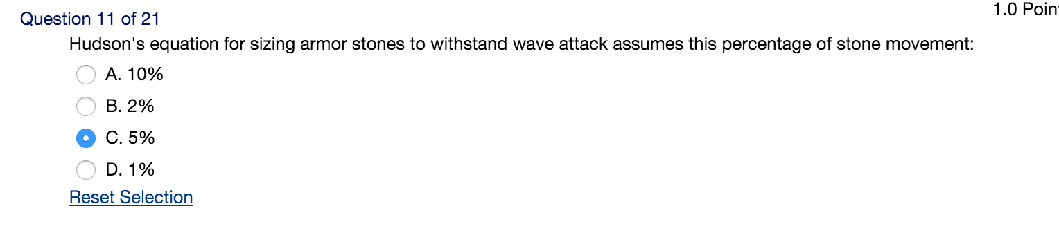 Solved Hudson's equation for sizing armor stones to | Chegg.com