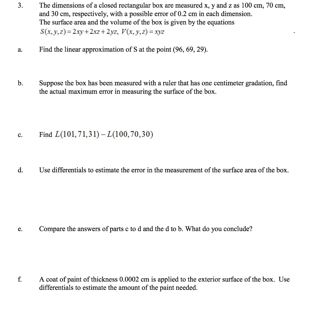 The dimensions of a closed rectangular box are | Chegg.com