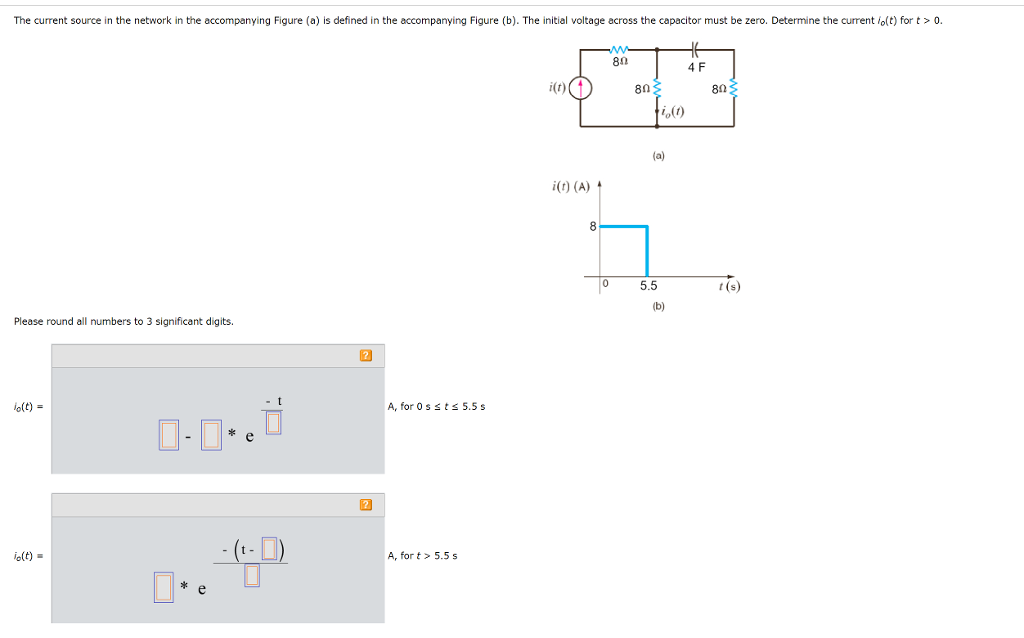 Solved The current source in the network in the accompanying | Chegg.com