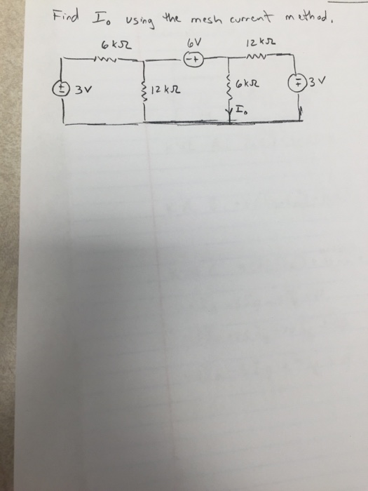 Solved Find I_o using the mesh current method. | Chegg.com