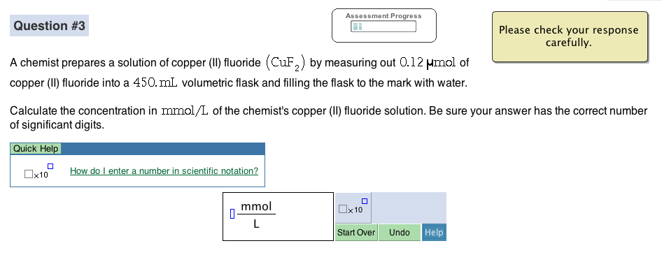 Solved A chemist prepares a solution of copper (II) fluoride | Chegg.com