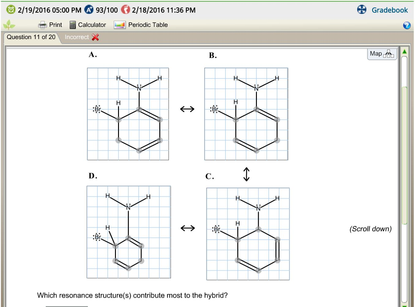 Solved Four major resonance structures are possible for the | Chegg.com