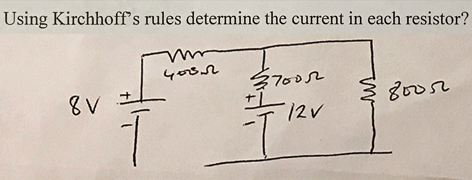 Solved Using Kirchhoff's rules determine the current in each | Chegg.com