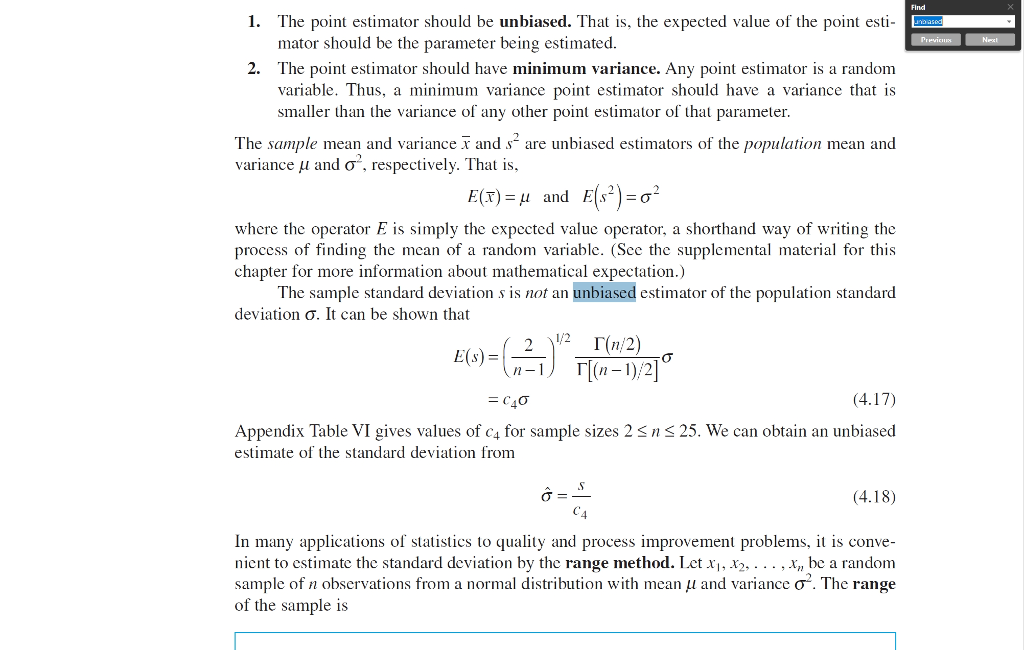 Solved A) Prove that S/C4 is an unbiased estimator of the | Chegg.com