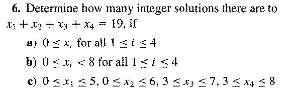 Solved Determine how many integer solutions there are to x_1 | Chegg.com