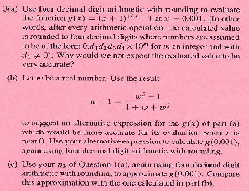 Solved Use four decimal digit arithmetic with rounding to | Chegg.com