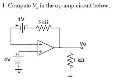 Solved Compute V_o in the op-amp circuit below. | Chegg.com