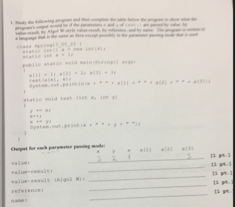 Solved tudy the following progrun and then compou the lable | Chegg.com